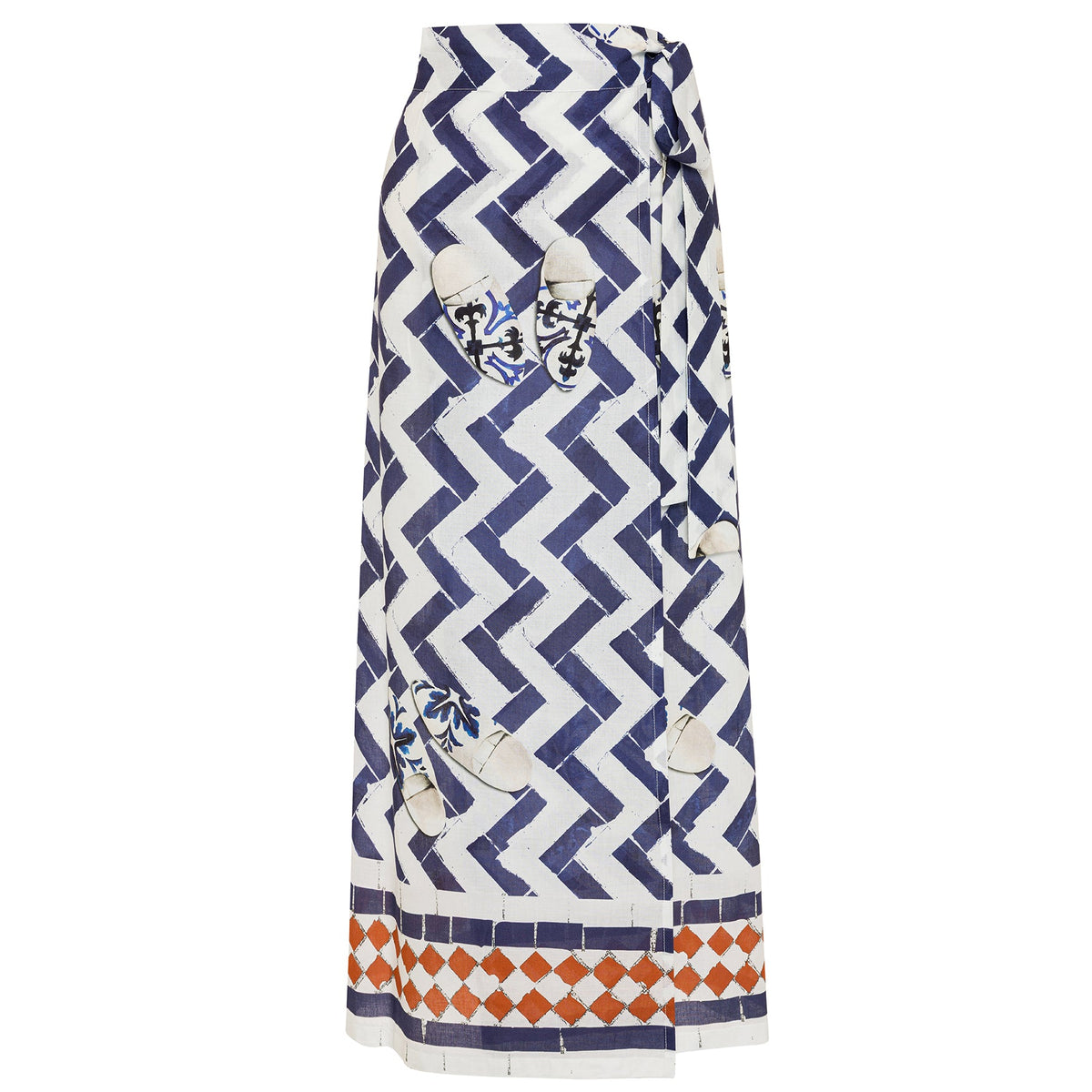 Sea Wrap Pareo Chevron Navy – Nefes İstanbul
