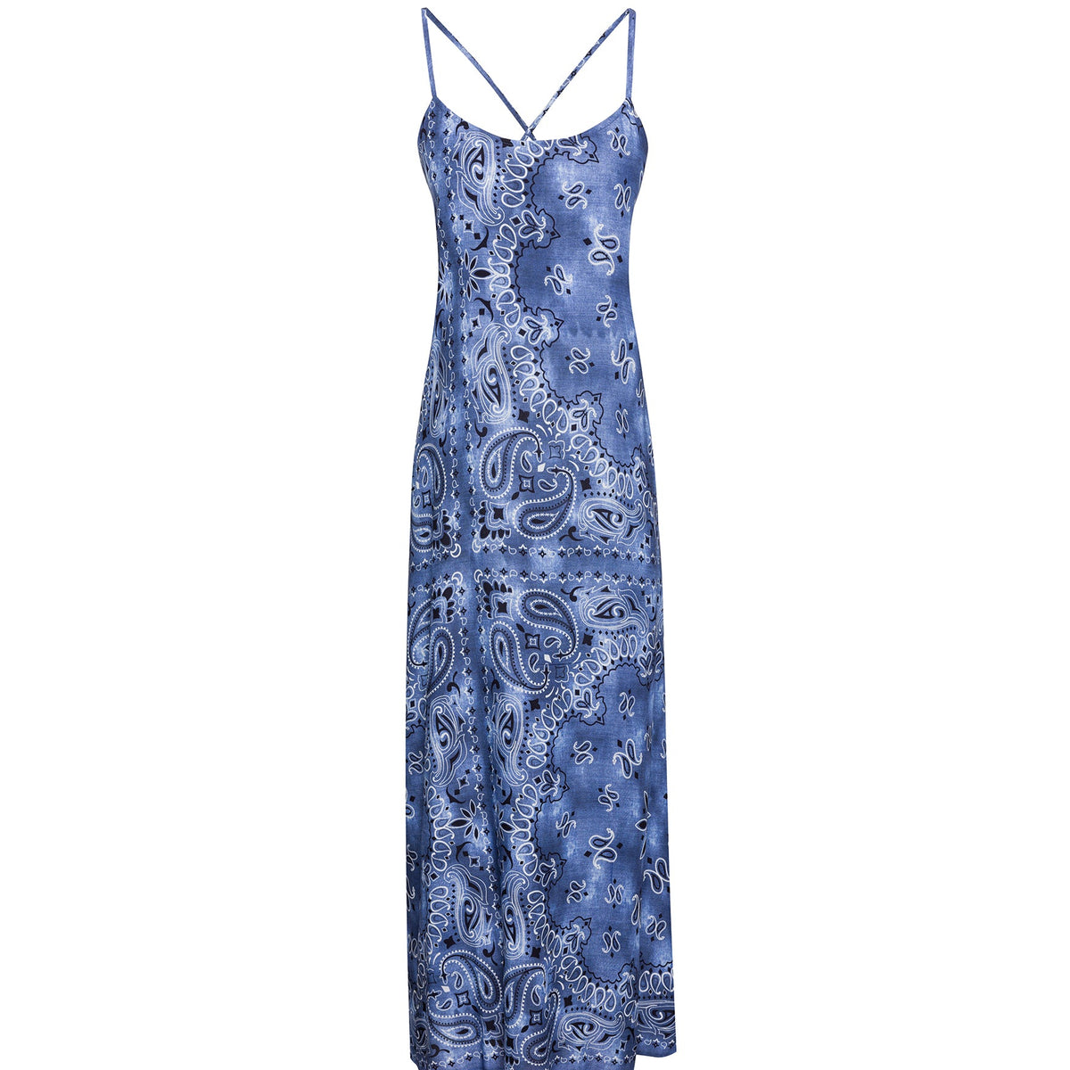 Debbie Dress Paisley Denim – Nefes İstanbul